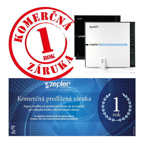 Predĺžená záruka 1 rok THERAPYAIR ION ČIERNY